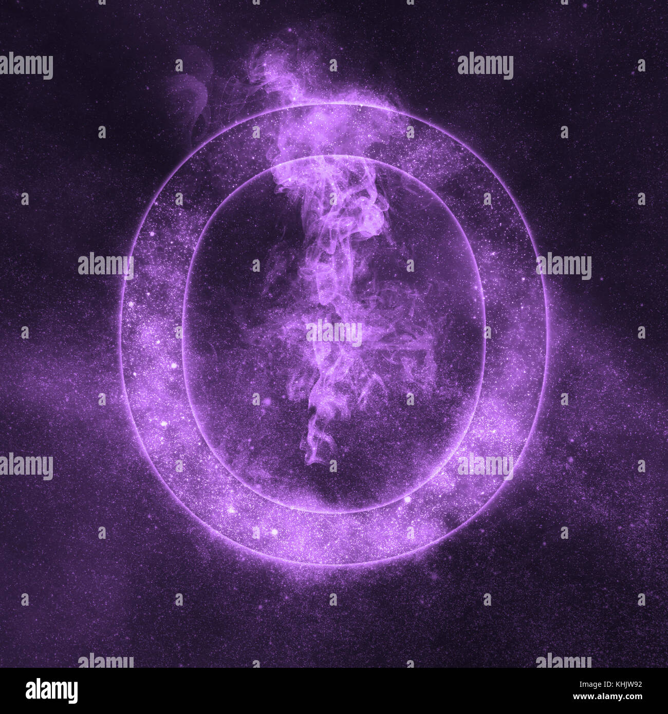Letter O alphabet symbol. Space Letter, Night Sky Letter Stock Photo ...