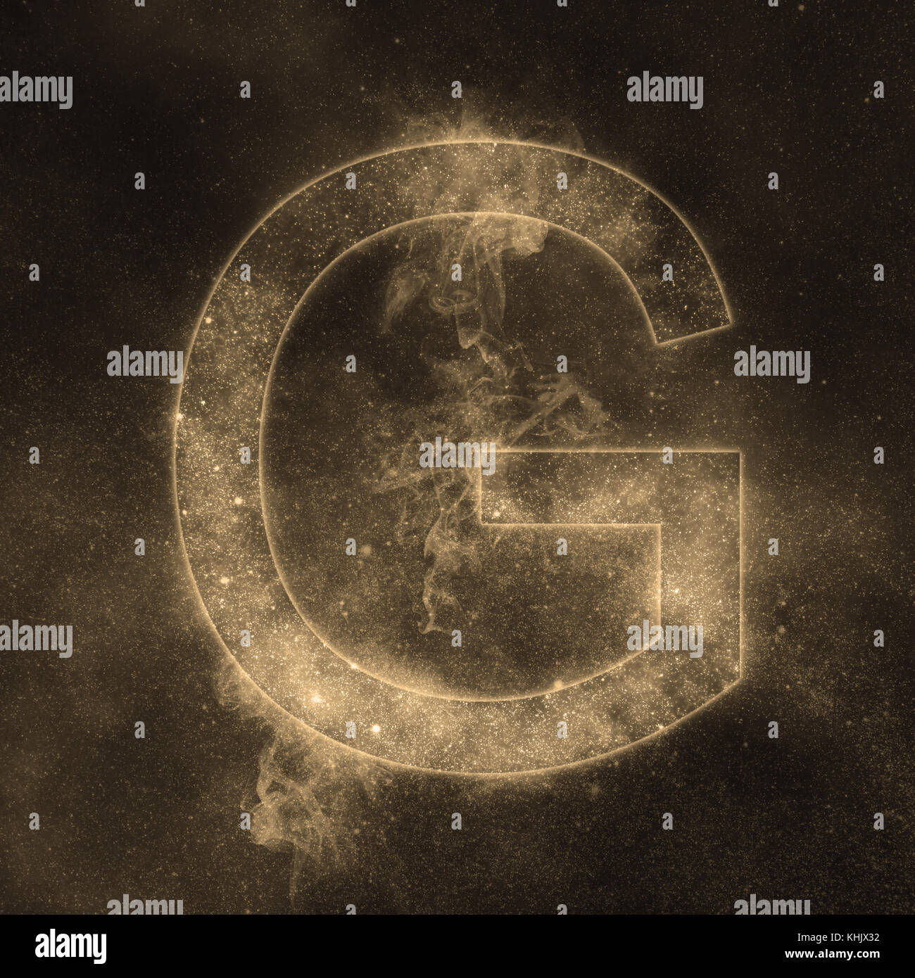 Letter G alphabet symbol. Space Letter, Night Sky Letter Stock Photo ...