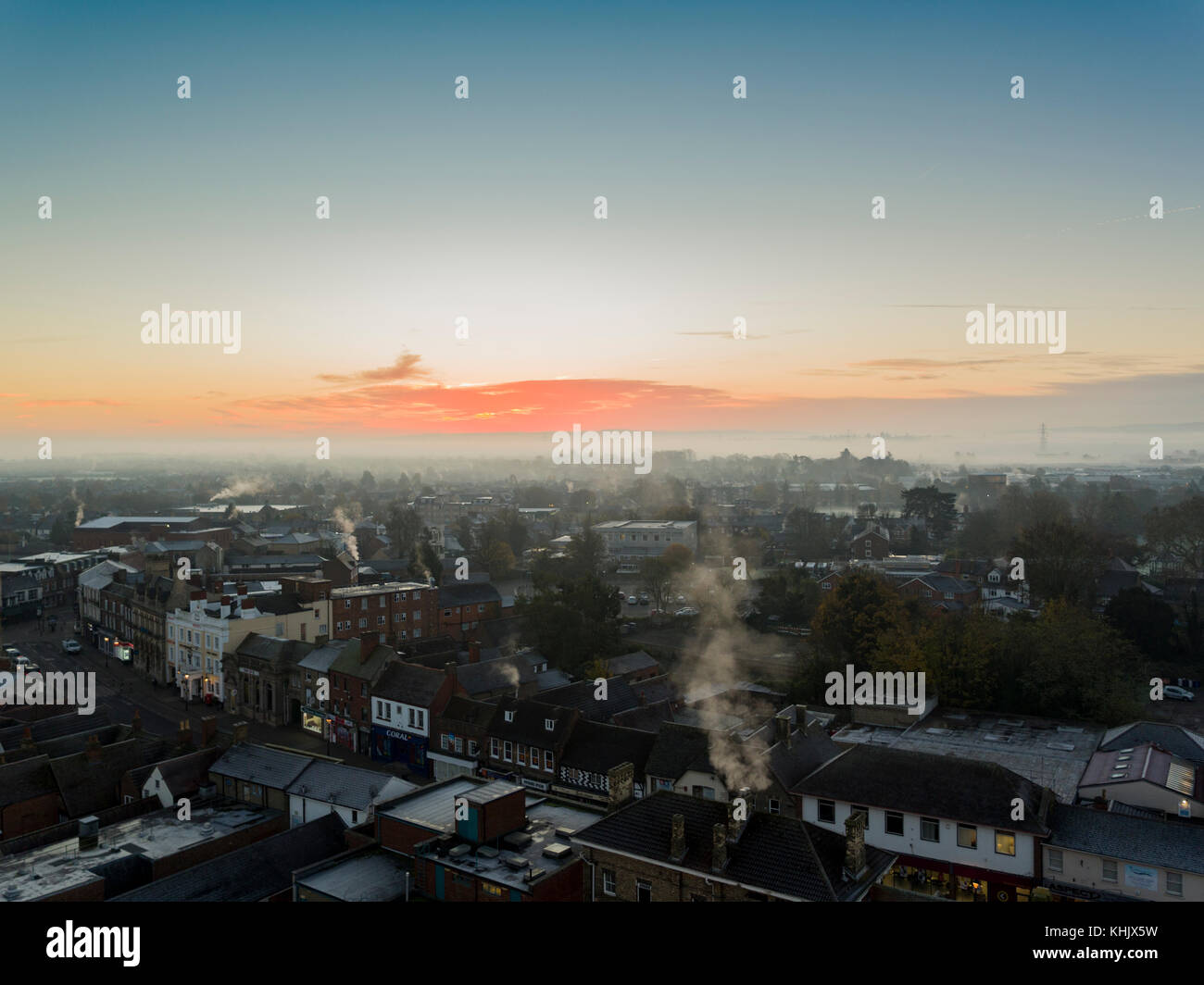 Sunrise drone view hi-res stock photography and images - Alamy