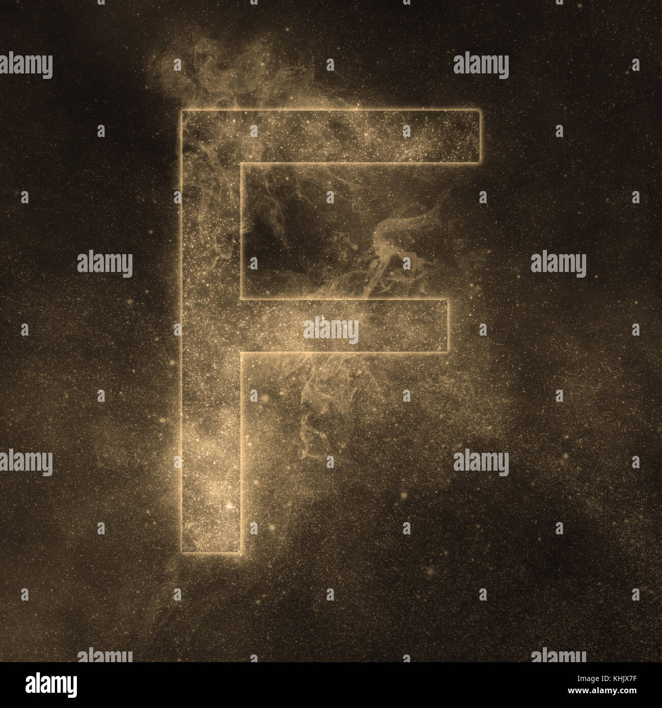 Letter F alphabet symbol. Space Letter, Night Sky Letter Stock Photo ...