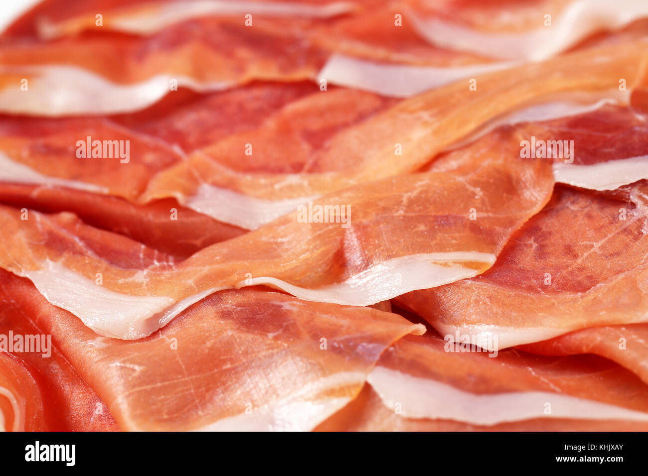detail of air dried ham slices - full frame Stock Photo - Alamy
