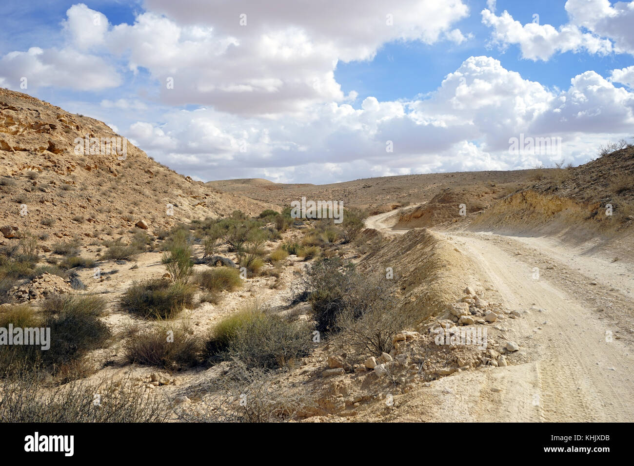 Dirt road in Negev desert in Israel Stock Photo - Alamy