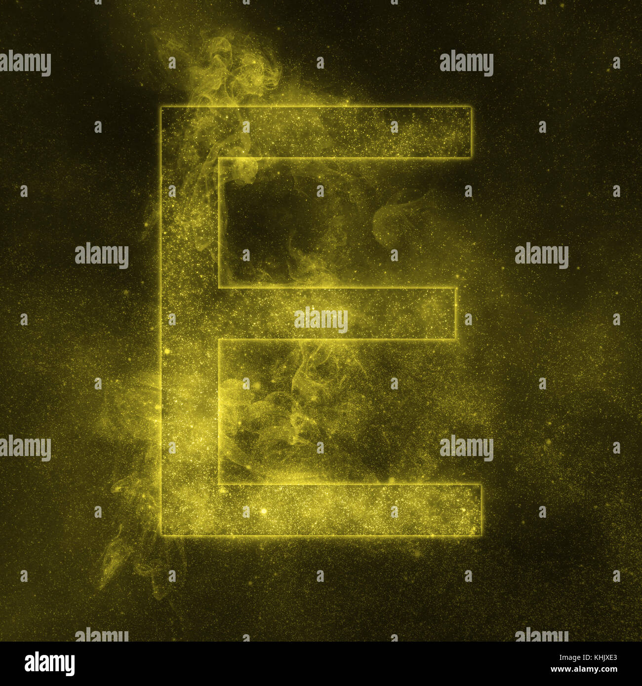 Letter E alphabet symbol. Space Letter, Night Sky Letter Stock Photo ...