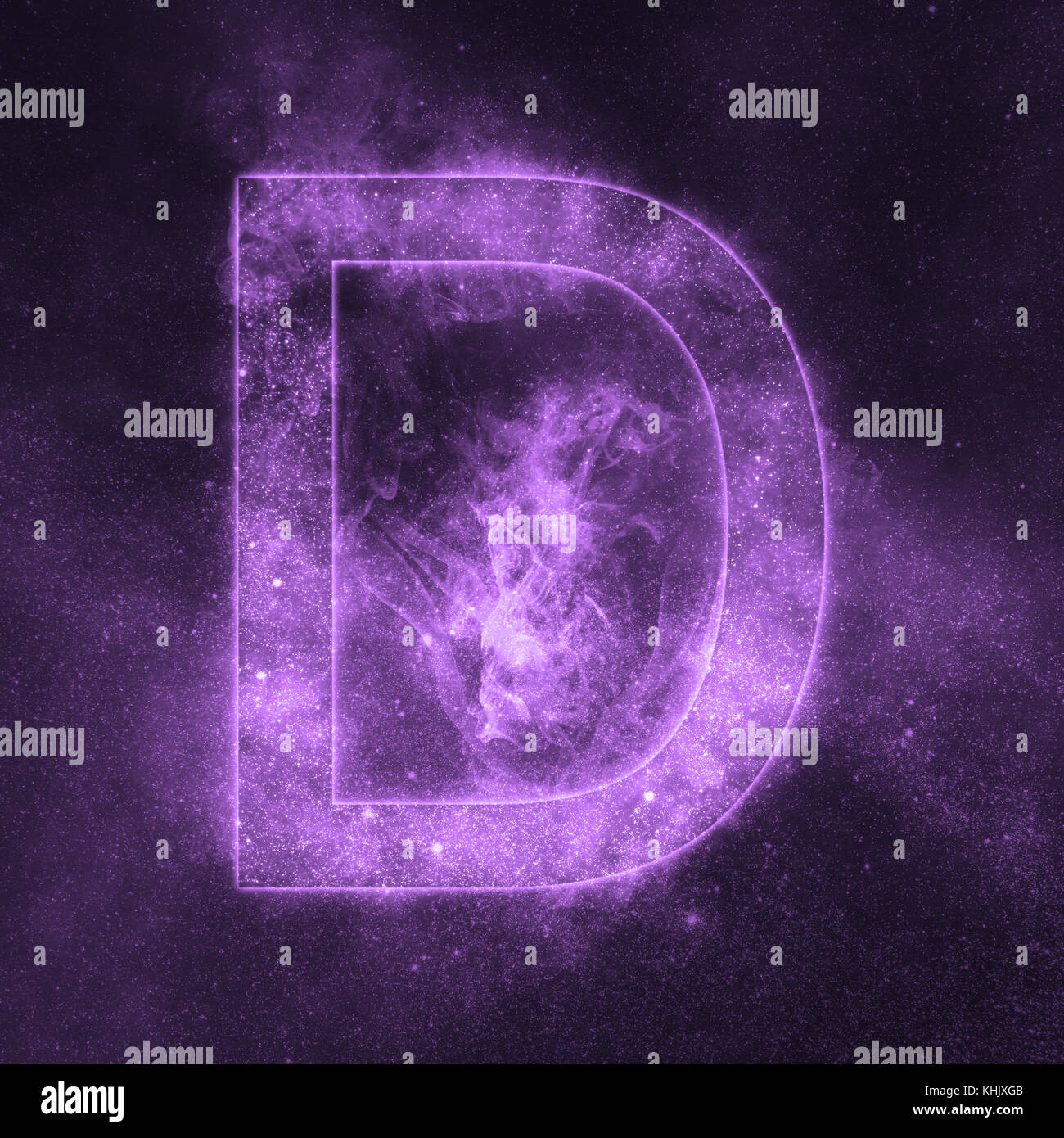 Letter D alphabet symbol. Space Letter, Night Sky Letter Stock Photo ...