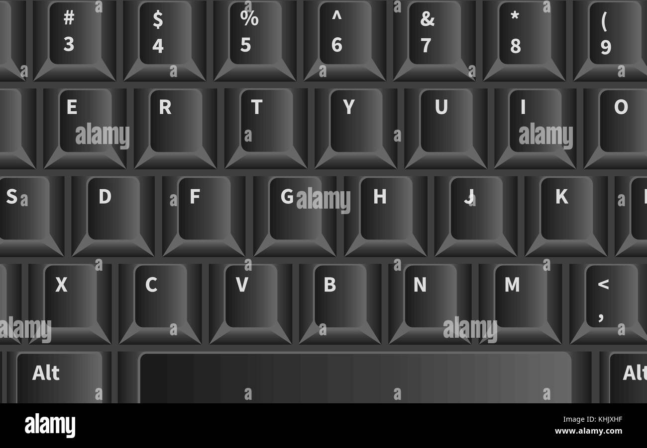Background computer keyboard close up, vector Stock Vector Image & Art ...