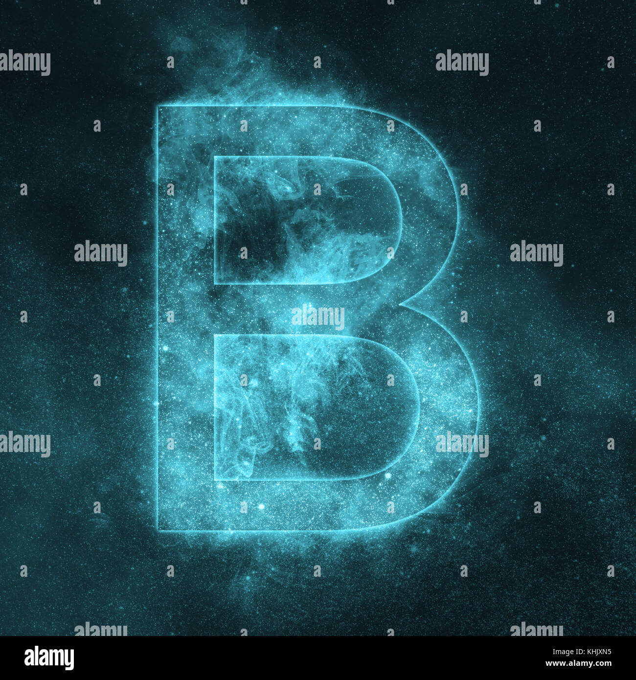Letter B alphabet symbol. Space Letter, Night Sky Letter Stock Photo ...