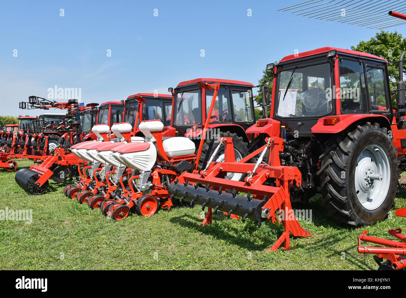 Agricultural machineries and tractors Stock Photo - Alamy
