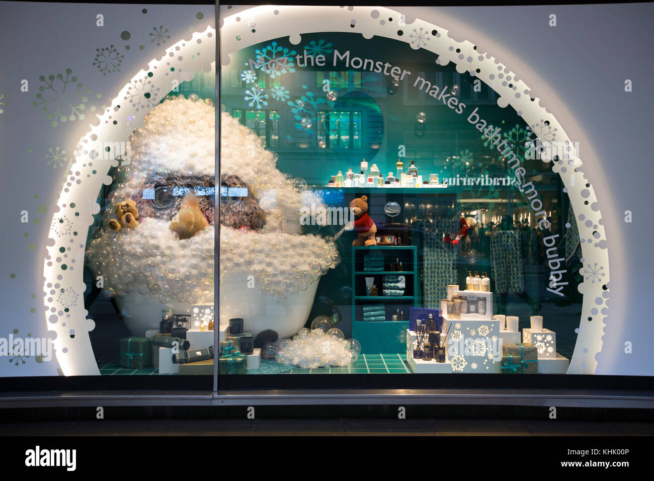 John Lewis department store on Oxford Street 2017 festive Christmas ...