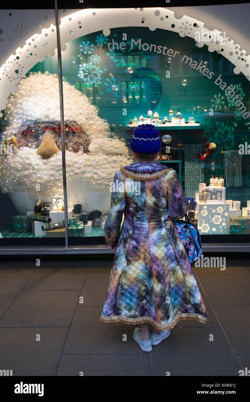 John Lewis department store on Oxford Street 2017 festive Christmas ...