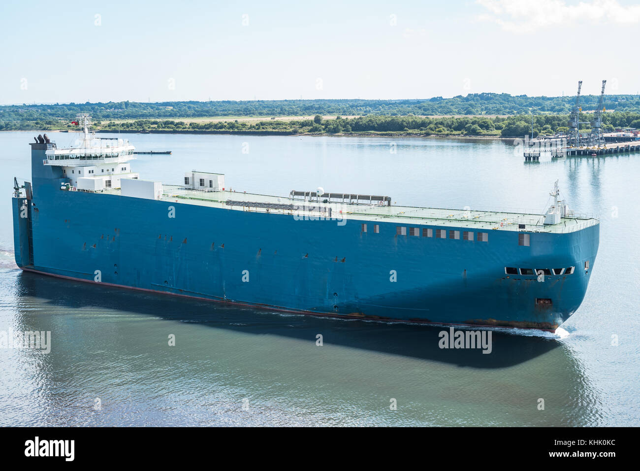 transporter ship sailing from dock in southhampton Stock Photo - Alamy