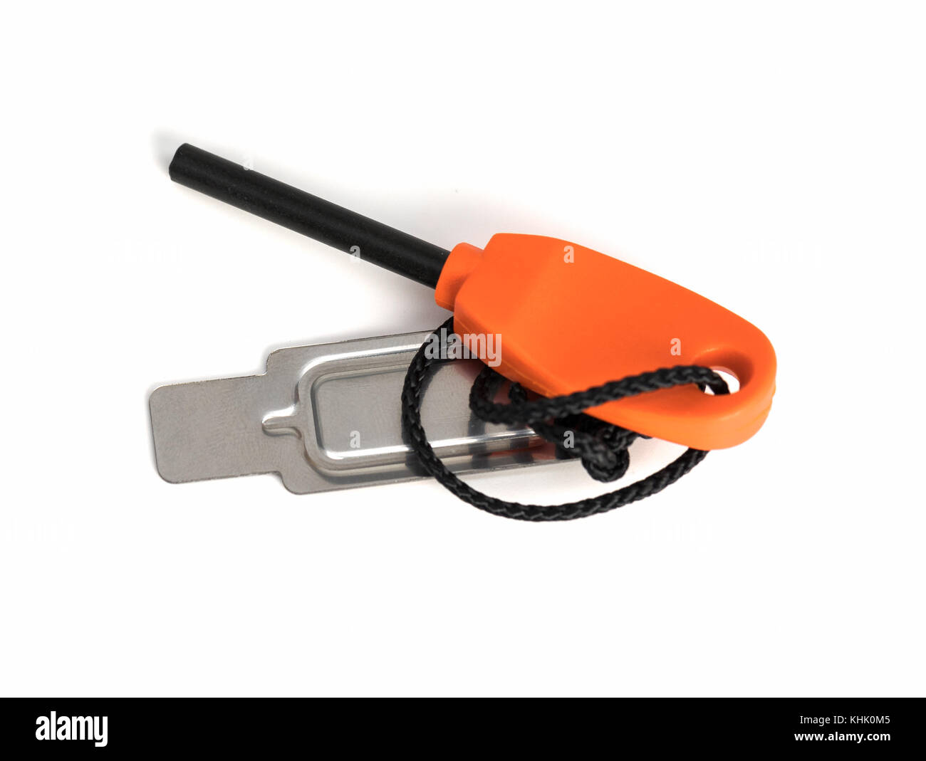 Fire Steel isolated on a white background Stock Photo - Alamy