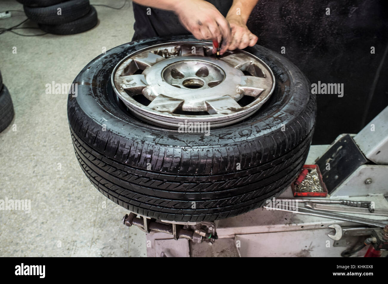 Closeup shot car tires hi-res stock photography and images - Alamy