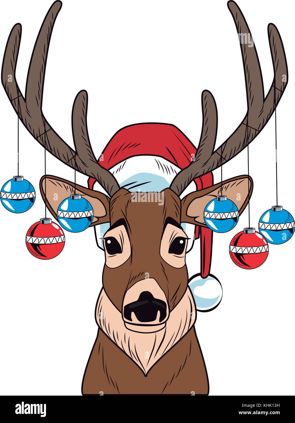 Christmas reindeer pop art cartoon Stock Vector Image & Art - Alamy