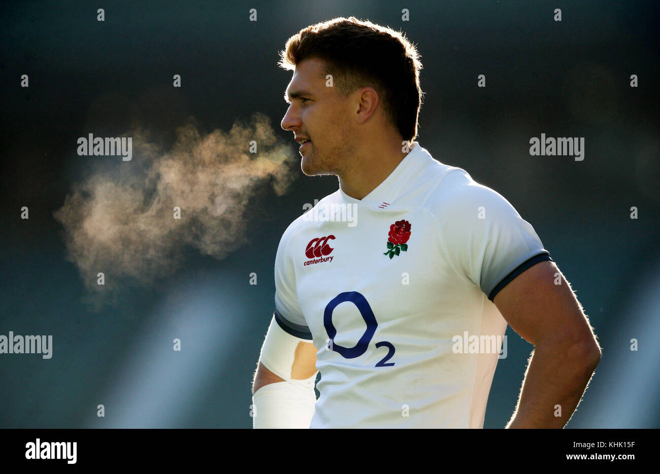 England's Henry Slade during a training session at Twickenham Stadium ...