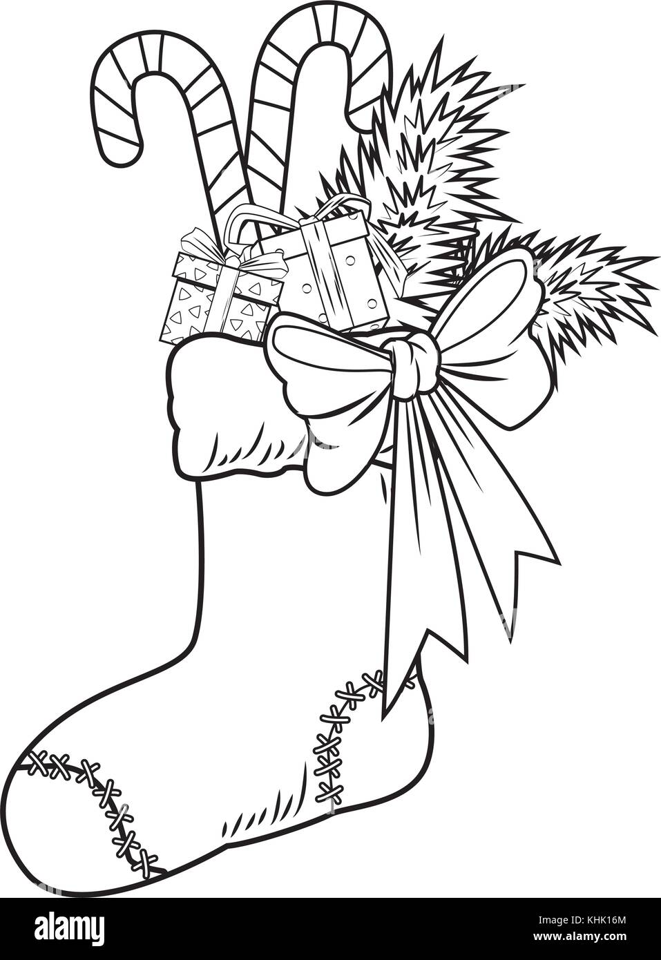 Merry christmas boots gift Black and White Stock Photos & Images - Alamy