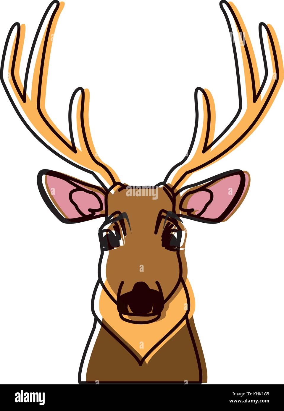 Cute reindeer cartoon Stock Vector Image & Art - Alamy