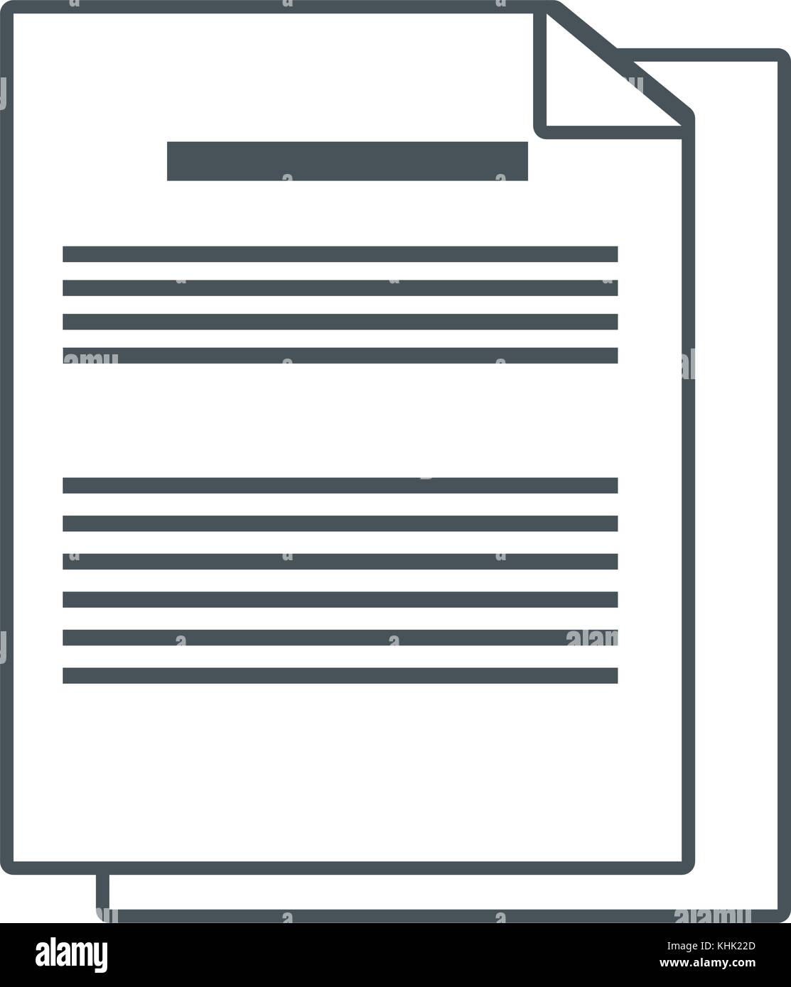 Sheet document symbol Stock Vector Image & Art - Alamy