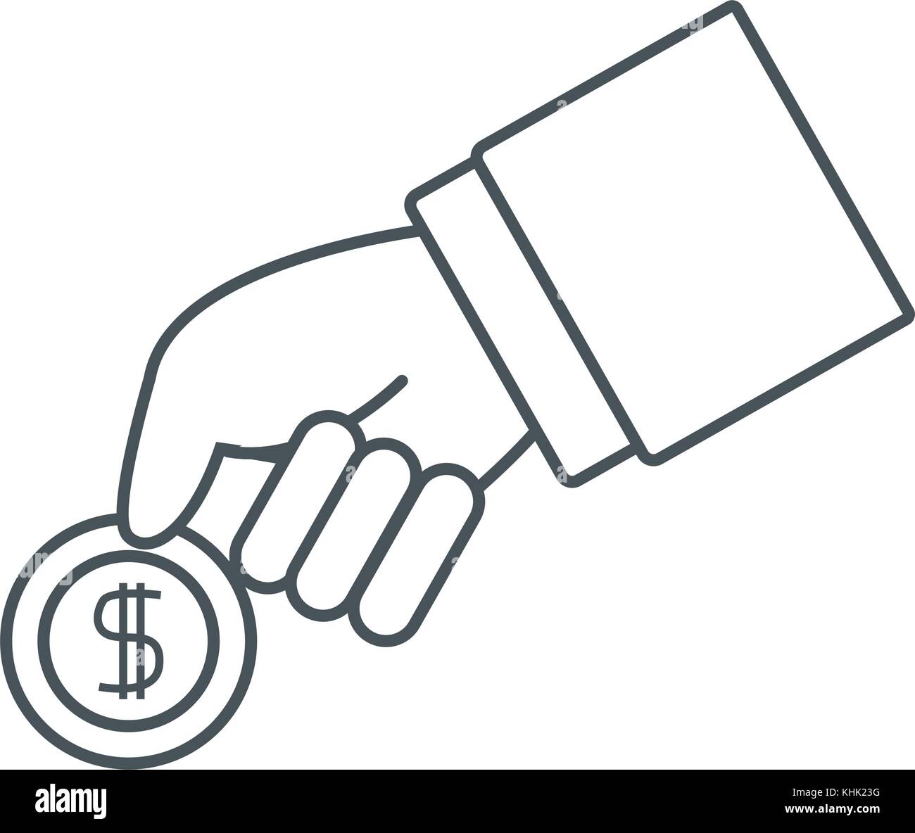 Hand with money Stock Vector Image & Art - Alamy