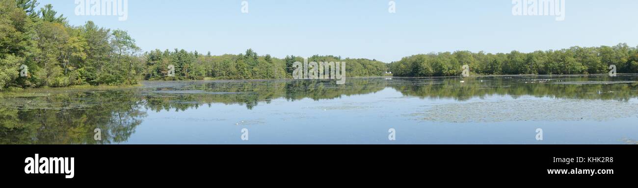 thirty acre pond panoramic in DW field Park, Brockton, MA Stock Photo ...