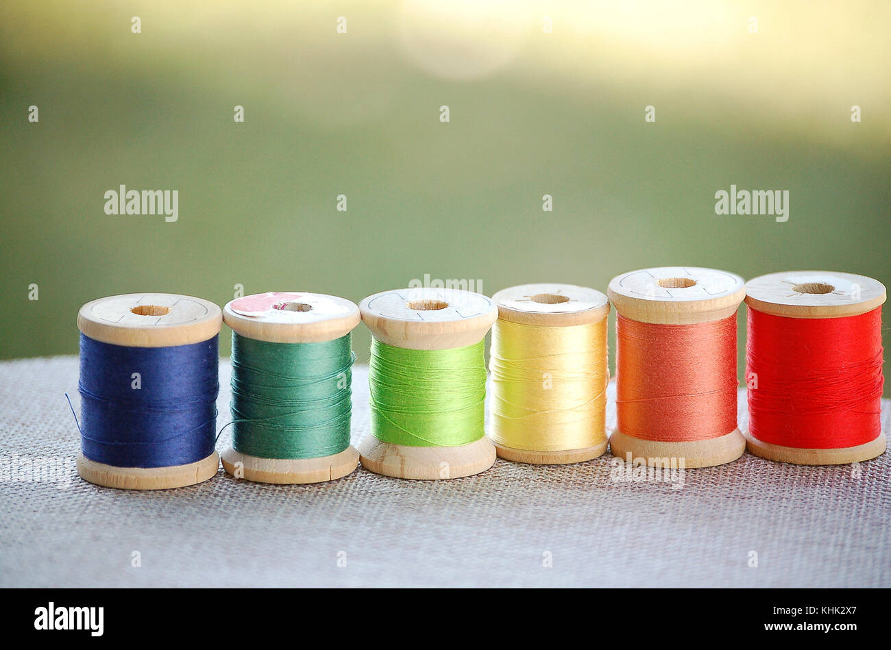 Antique wooden thread spool hi-res stock photography and images - Alamy