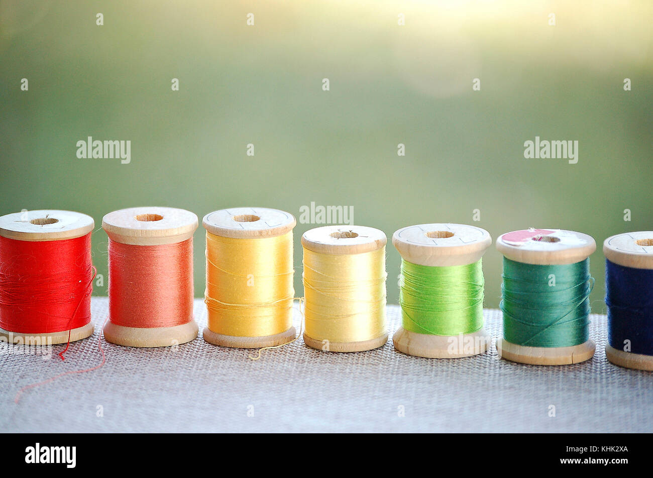 Antique spool with thread hi-res stock photography and images - Alamy