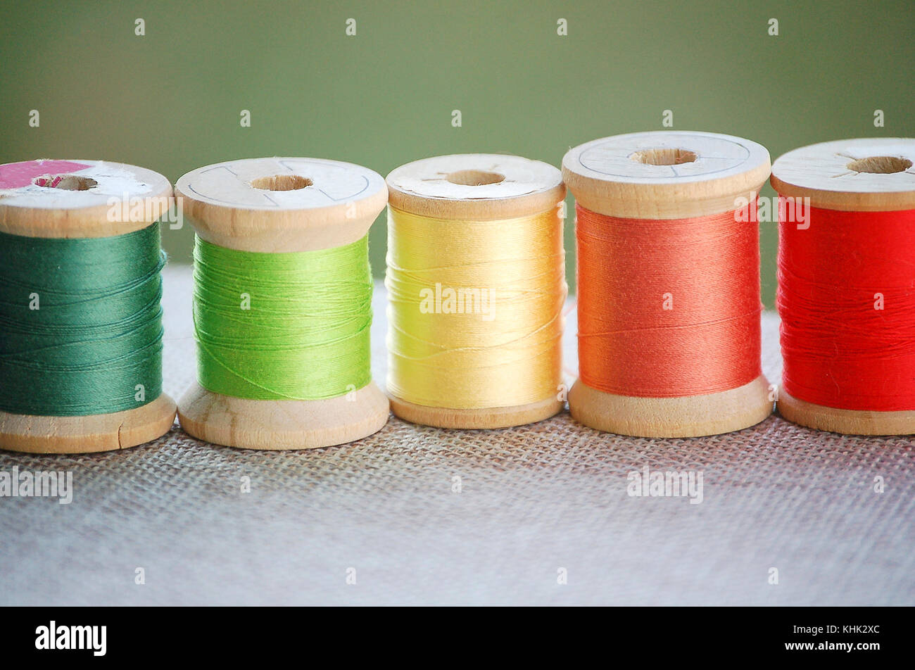 Antique spool with thread hi-res stock photography and images - Alamy