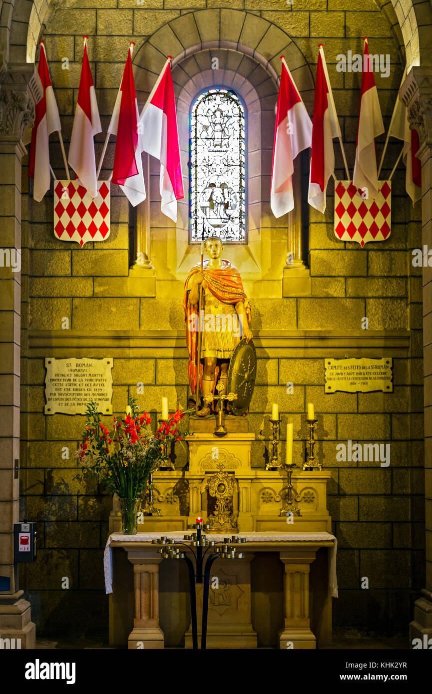 Principality of Monaco (98), Monte Carlo. Cathedral Saint Nicolas. Saint Roman, shepherd and ...