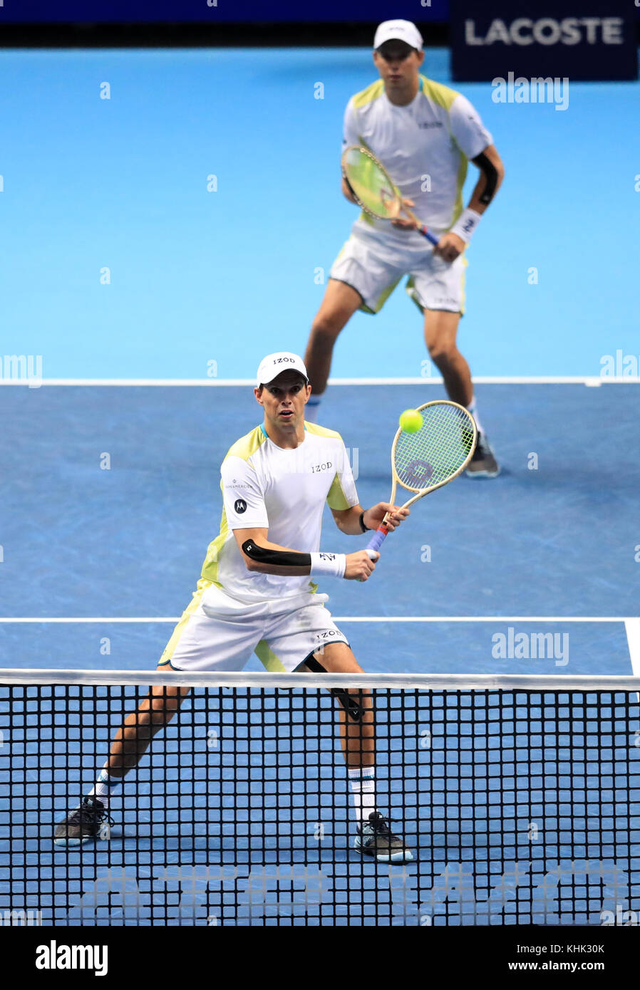 Bob Bryan and Mike Bryan during day six of the NITTO ATP World Tour ...