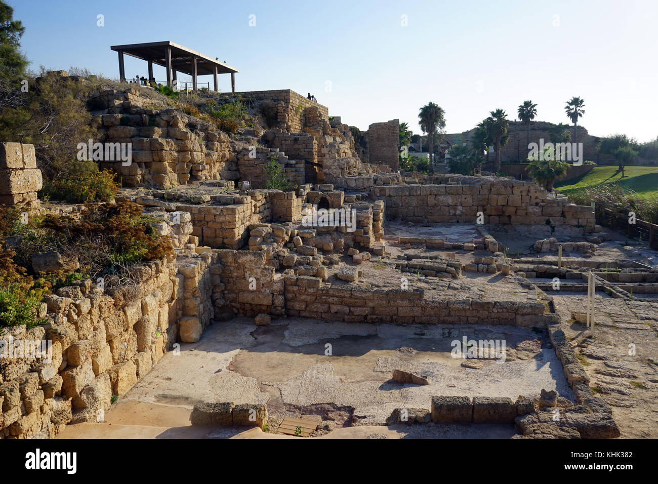Ruins of temples in ancient Caesarea, Israel Stock Photo - Alamy
