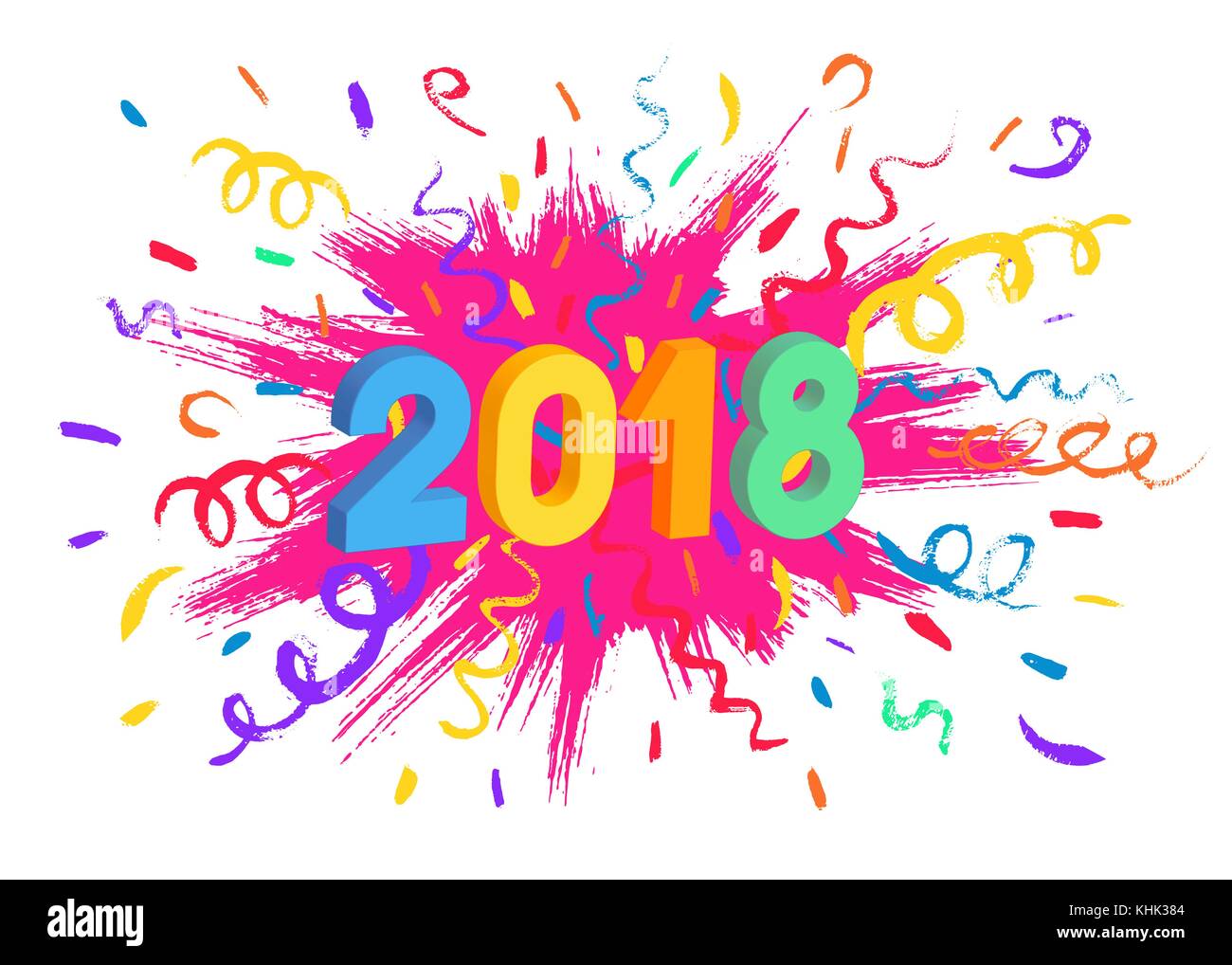 Confetti falling background vector Cut Out Stock Images & Pictures - Alamy