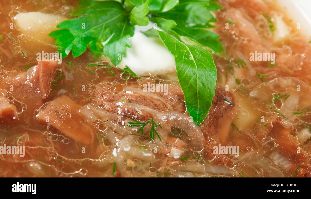 Italian Beef Soup - Brodo di carne.close up Stock Photo - Alamy