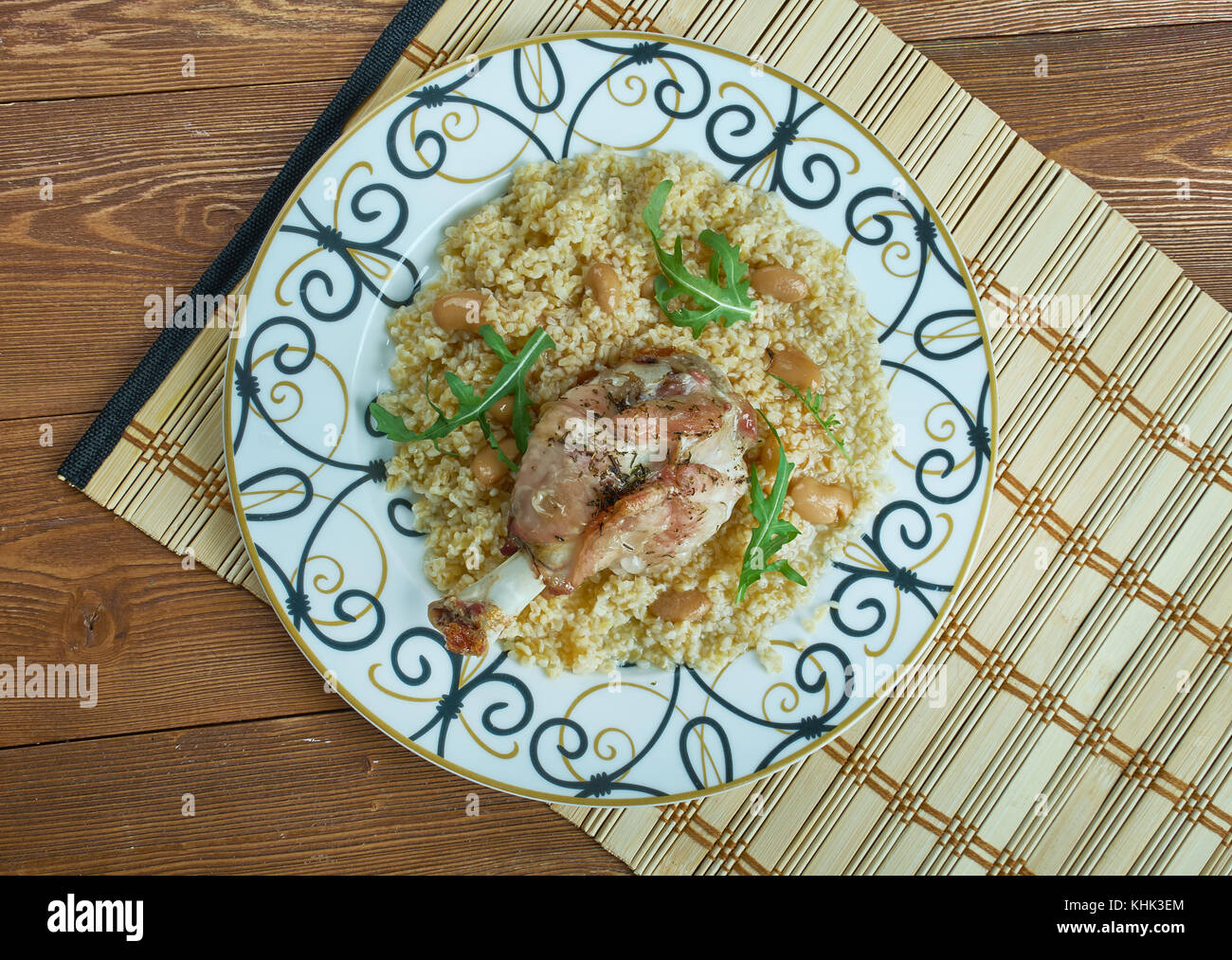 Baqala polow - Rice with fava beans , Iranian cuisine Stock Photo - Alamy
