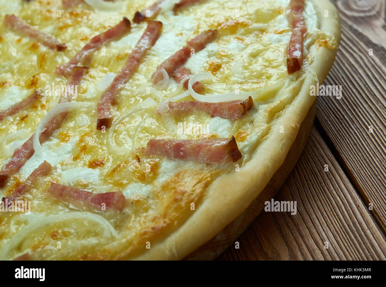 Flammekueche - Alsatian-Mosellan and South German dish Stock Photo - Alamy