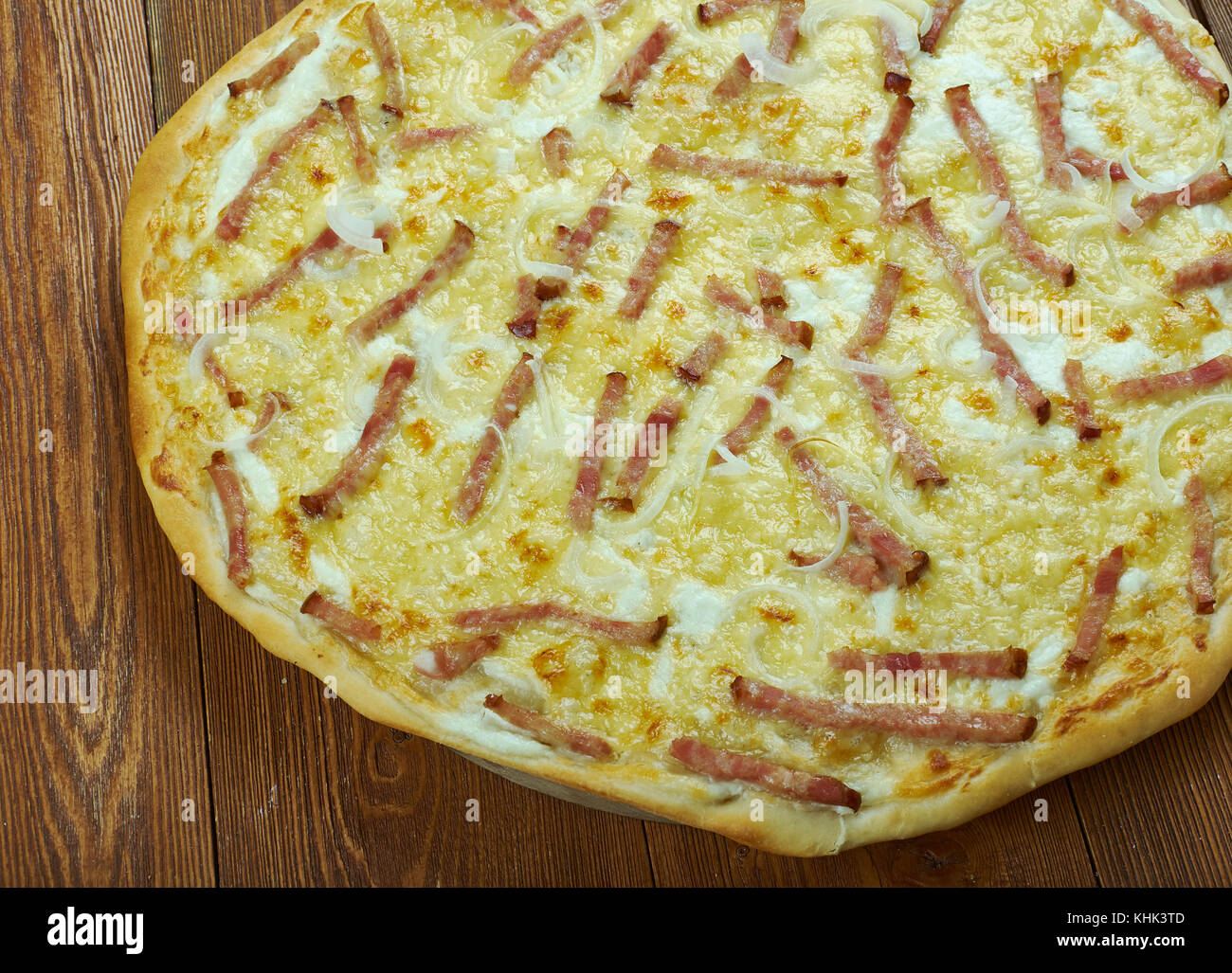 Flammekueche - Alsatian-Mosellan and South German dish Stock Photo - Alamy
