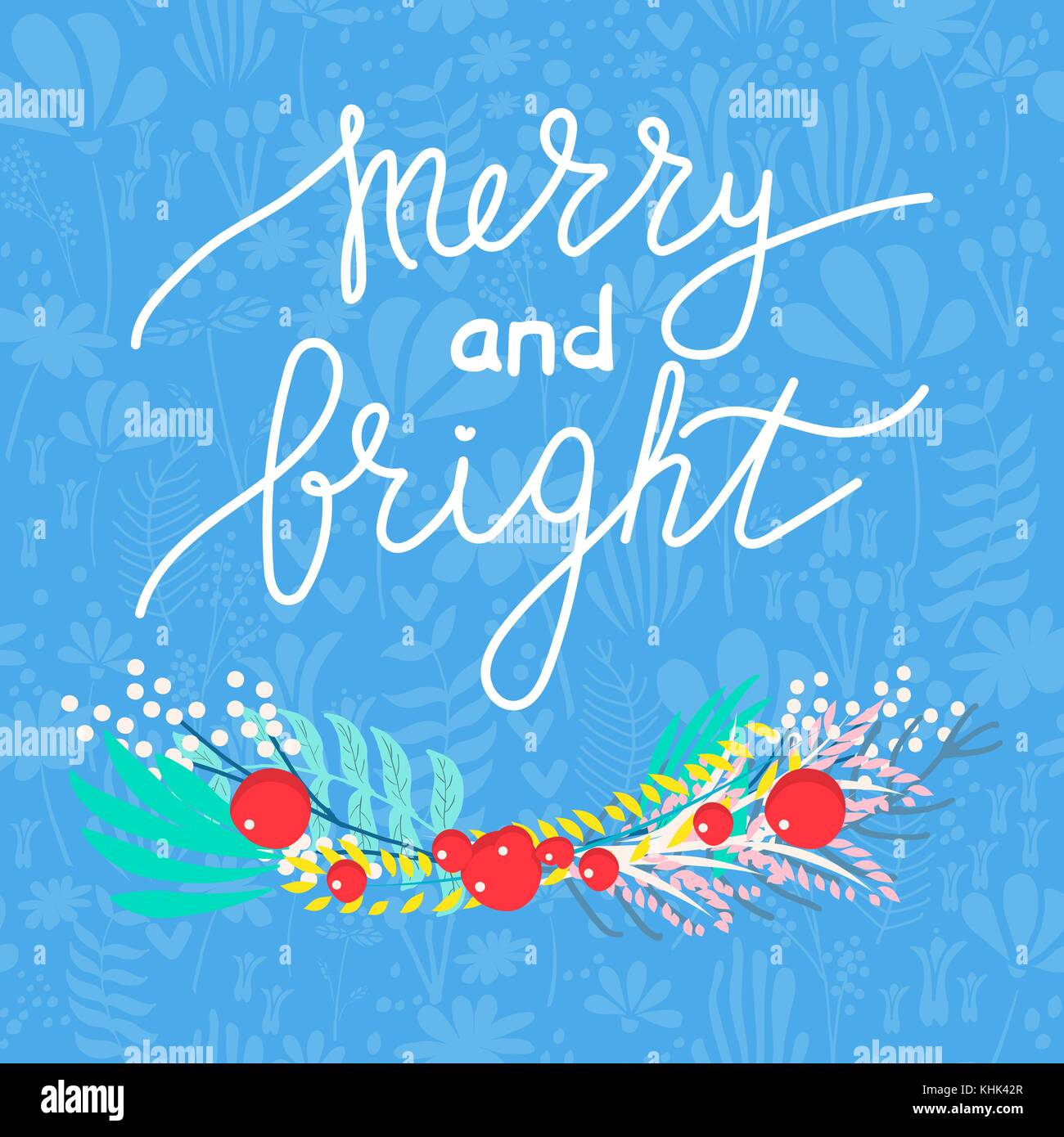 Merry christmas lettering modern Stock Vector Images - Alamy