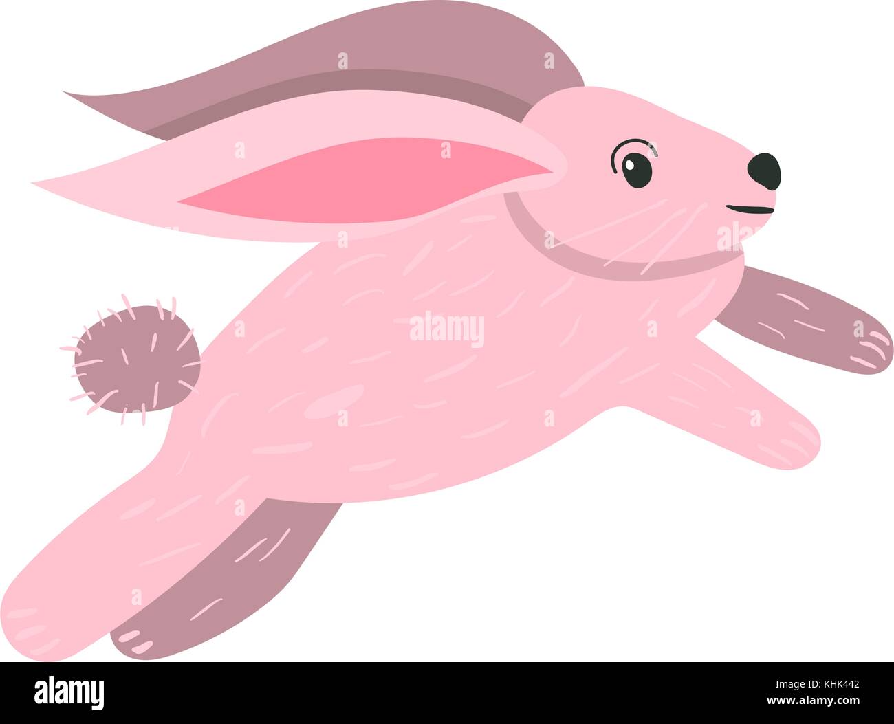 Vector cartoon pink bunny Stock Vector Image & Art - Alamy