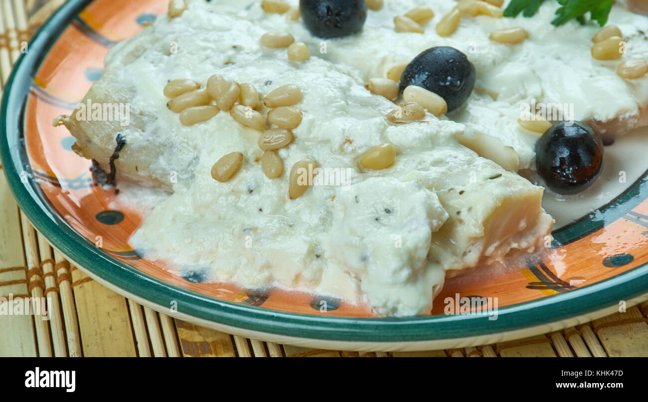 Middle Eastern Baked Fish with Tahini Sauce and Toasted Pine Nuts ...