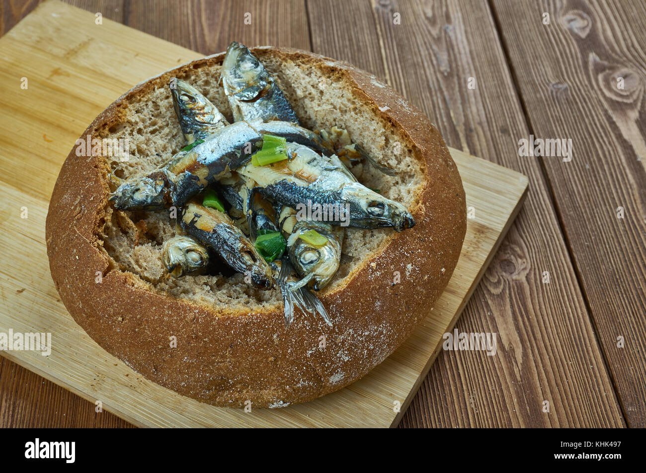 ahvenkukko - Finnish fish rye pie Stock Photo - Alamy