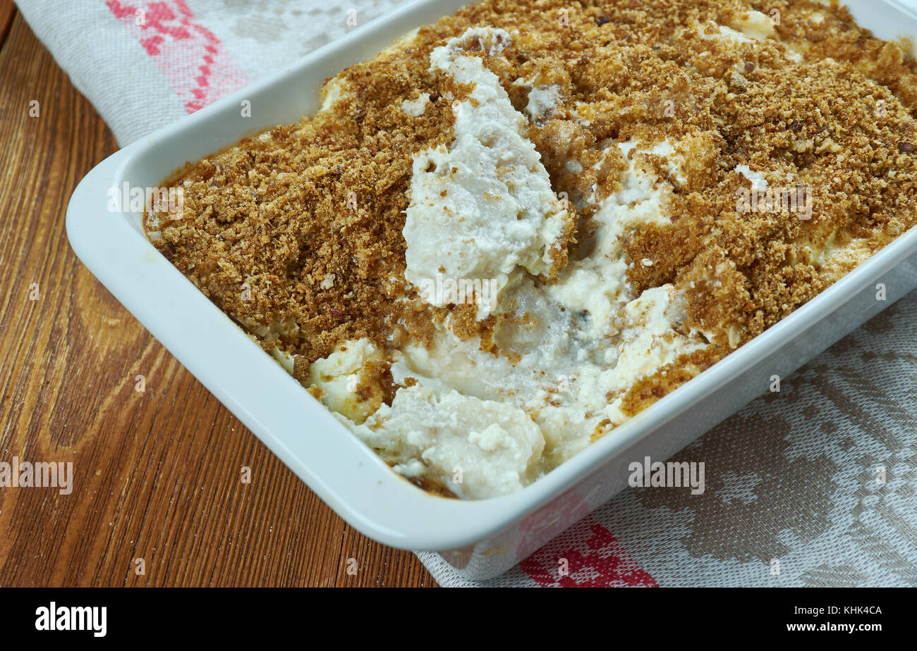 Norwegian homemade cod fish pie of Scandinavia to your kitchen Stock ...