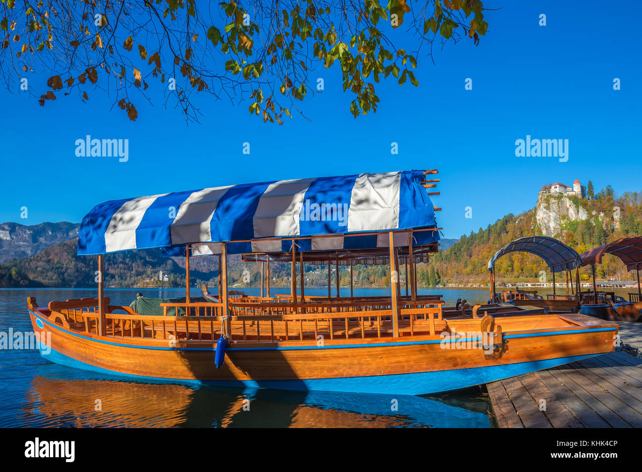 Traditional pletna boat hi-res stock photography and images - Alamy