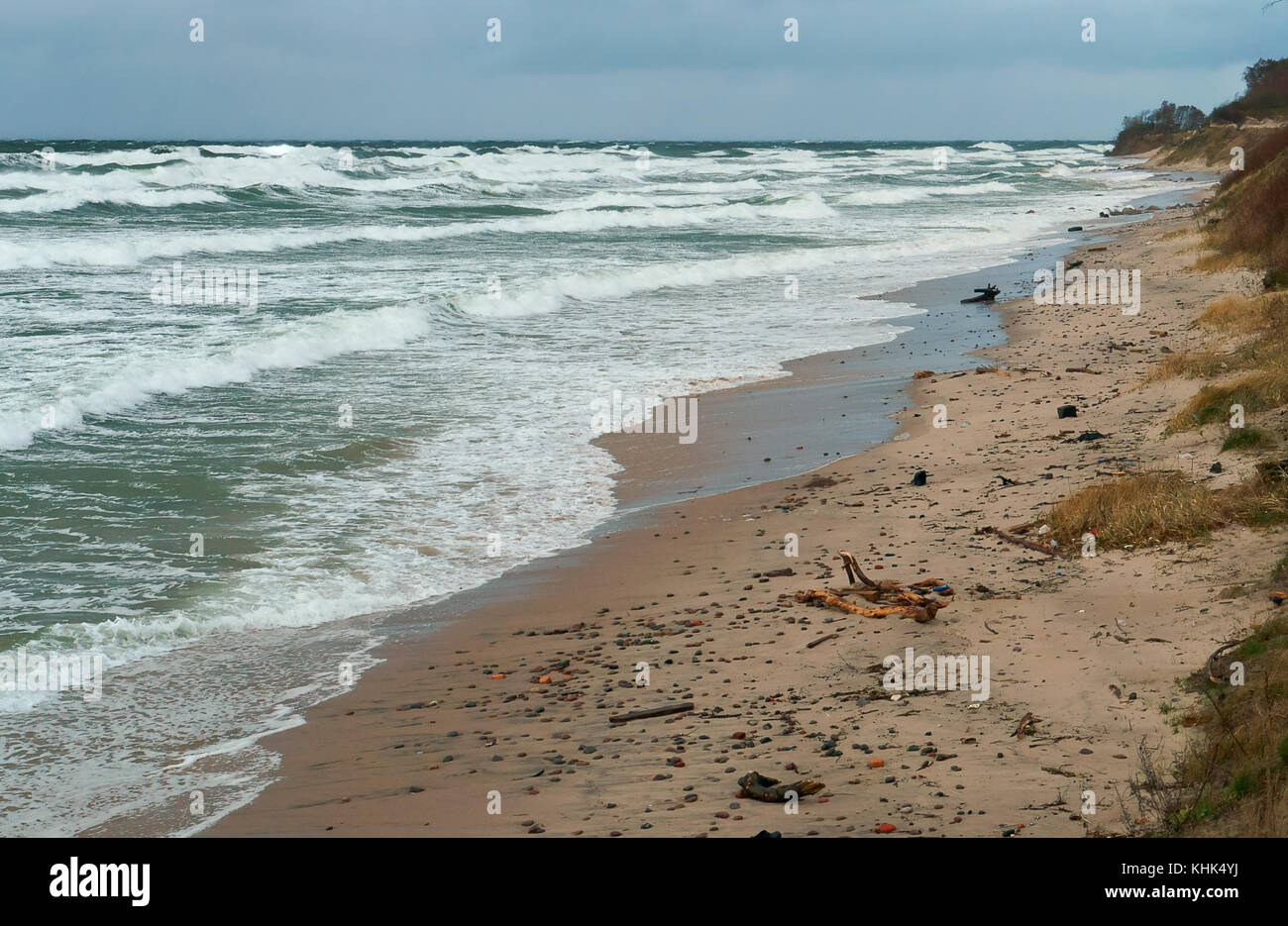Stormy baltic sea crashing waves hi-res stock photography and images ...