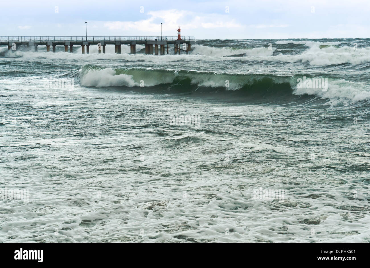 the Baltic sea, a storm at sea huge waves Stock Photo - Alamy
