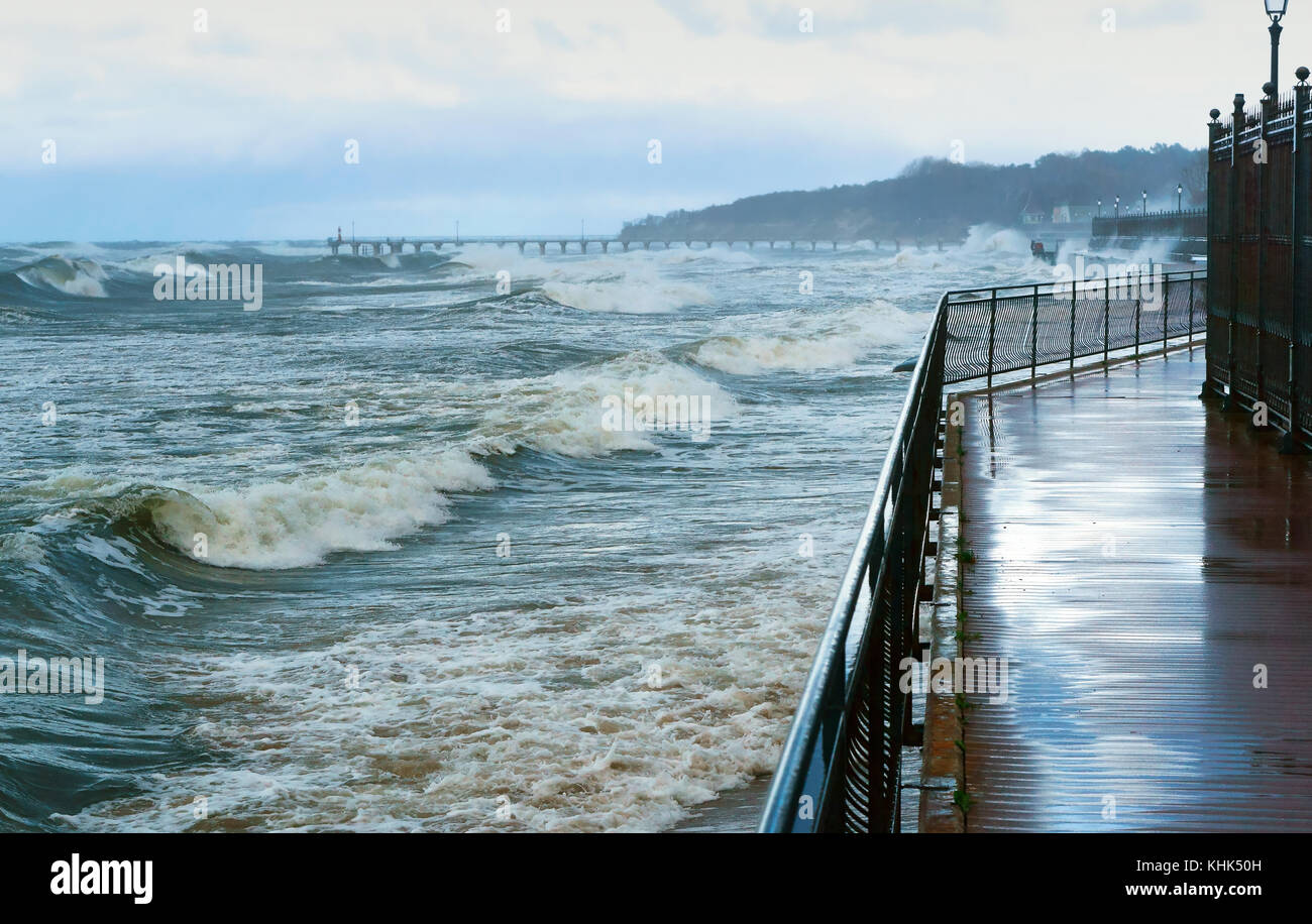 the Baltic sea, a storm at sea huge waves Stock Photo - Alamy