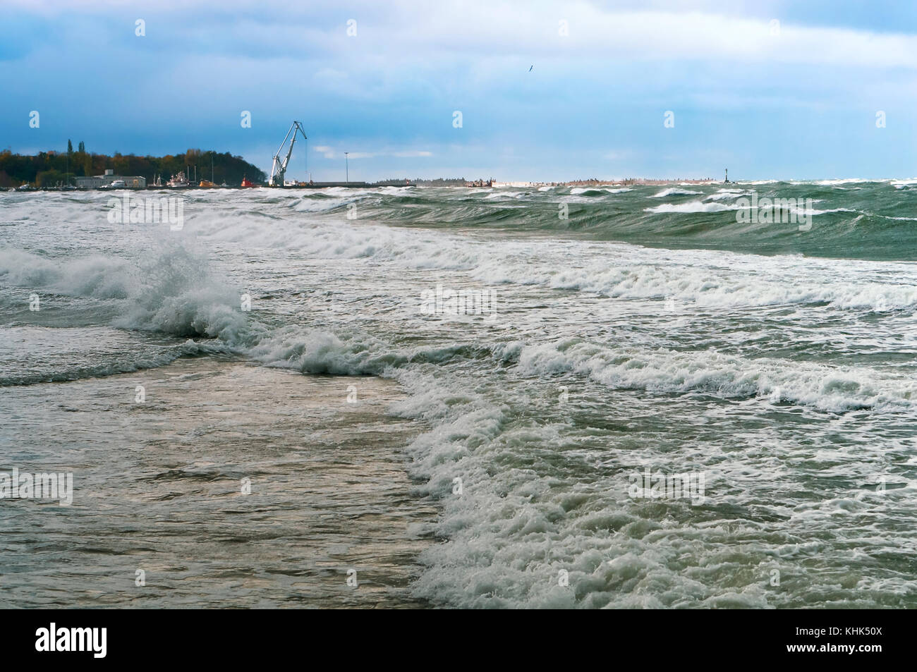 the Baltic sea, a storm at sea huge waves Stock Photo - Alamy