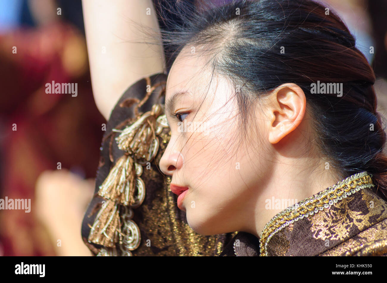 Female member of the Hsu Chen Wei Production Dance Company performs The ...