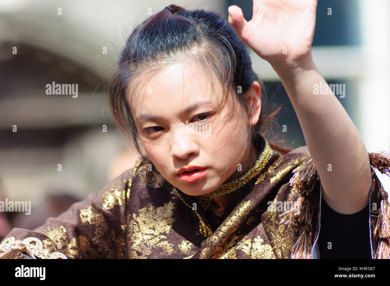 Female member of the Hsu Chen Wei Production Dance Company performs The ...