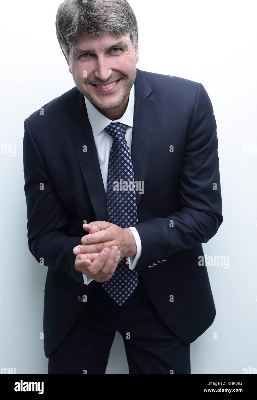 Portrait of a friendly businessman Stock Photo - Alamy
