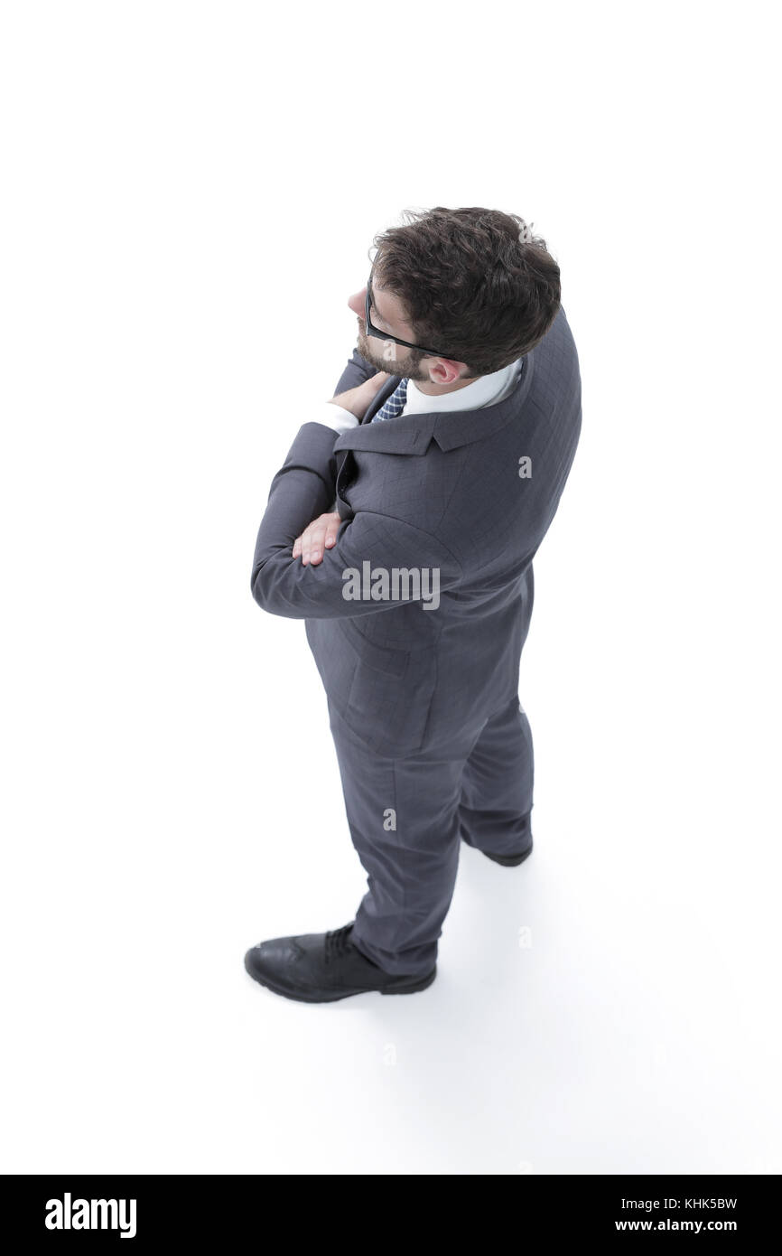 confident businessman. Top view and side view Stock Photo - Alamy