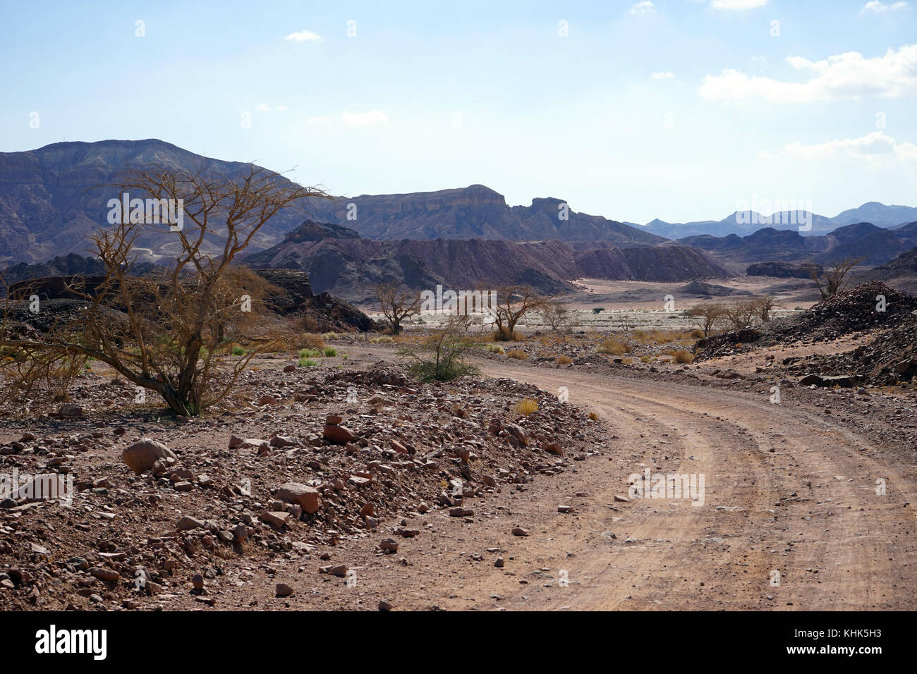 Dirt road in Timna park in Negev desert in Israel Stock Photo - Alamy