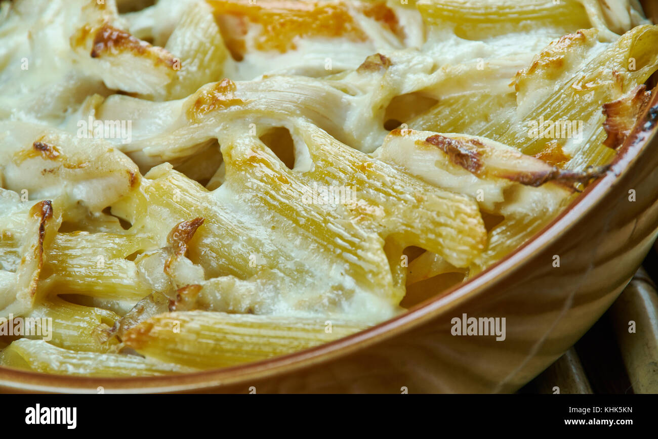 Chicken Mustard Pasta Bake - creamy one dish meal made with three kinds ...